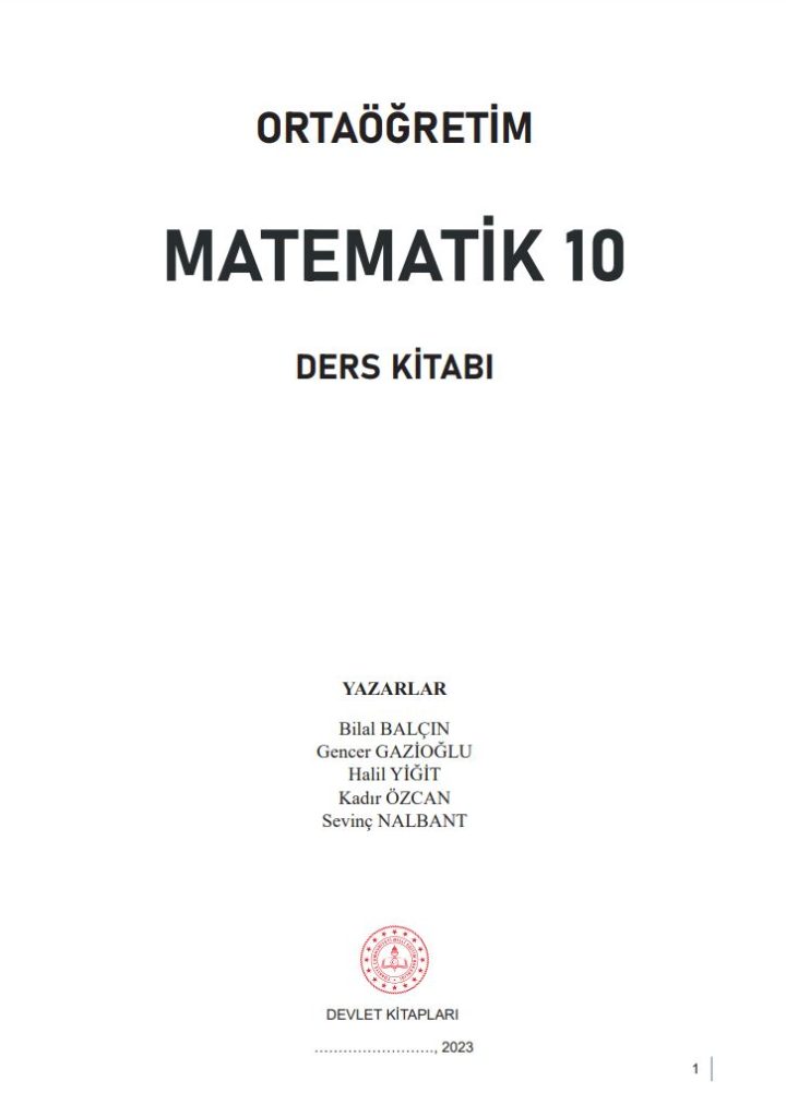 10. Sınıf Matematik Ders Kitabı Meb Yayınları Pdf