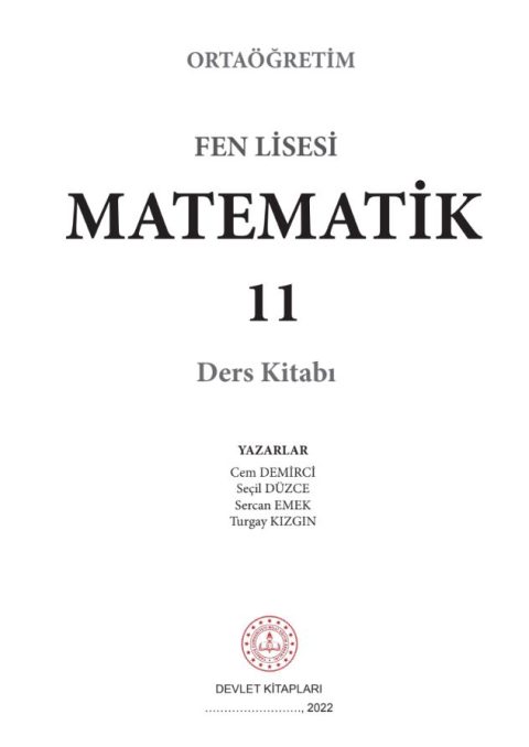 11. Sınıf Fen Lisesi Matematik Ders Kitabı Meb Yayınları Pdf